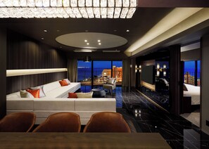 Suite Club, 2 quartos, não fumadores, no canto (Topaz Suite) | Sala de estar