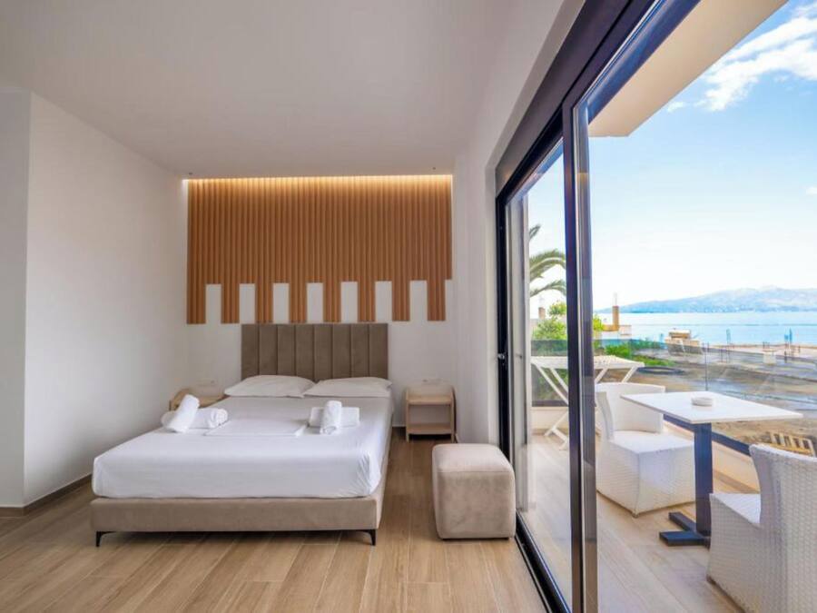 Quarto Duplo, varanda, vista para o mar | Roupa hipoalergénica, quartos insonorizados, Wi-fi grátis