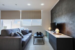 Cobertura, vista para o mar | Área de estar