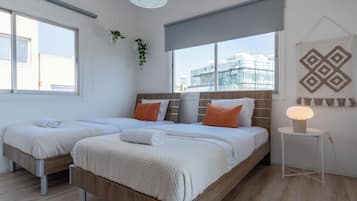 Apartamento, 3 quartos, cozinha, vista para a cidade | Roupas de cama de algodão egípcio, roupas de cama premium