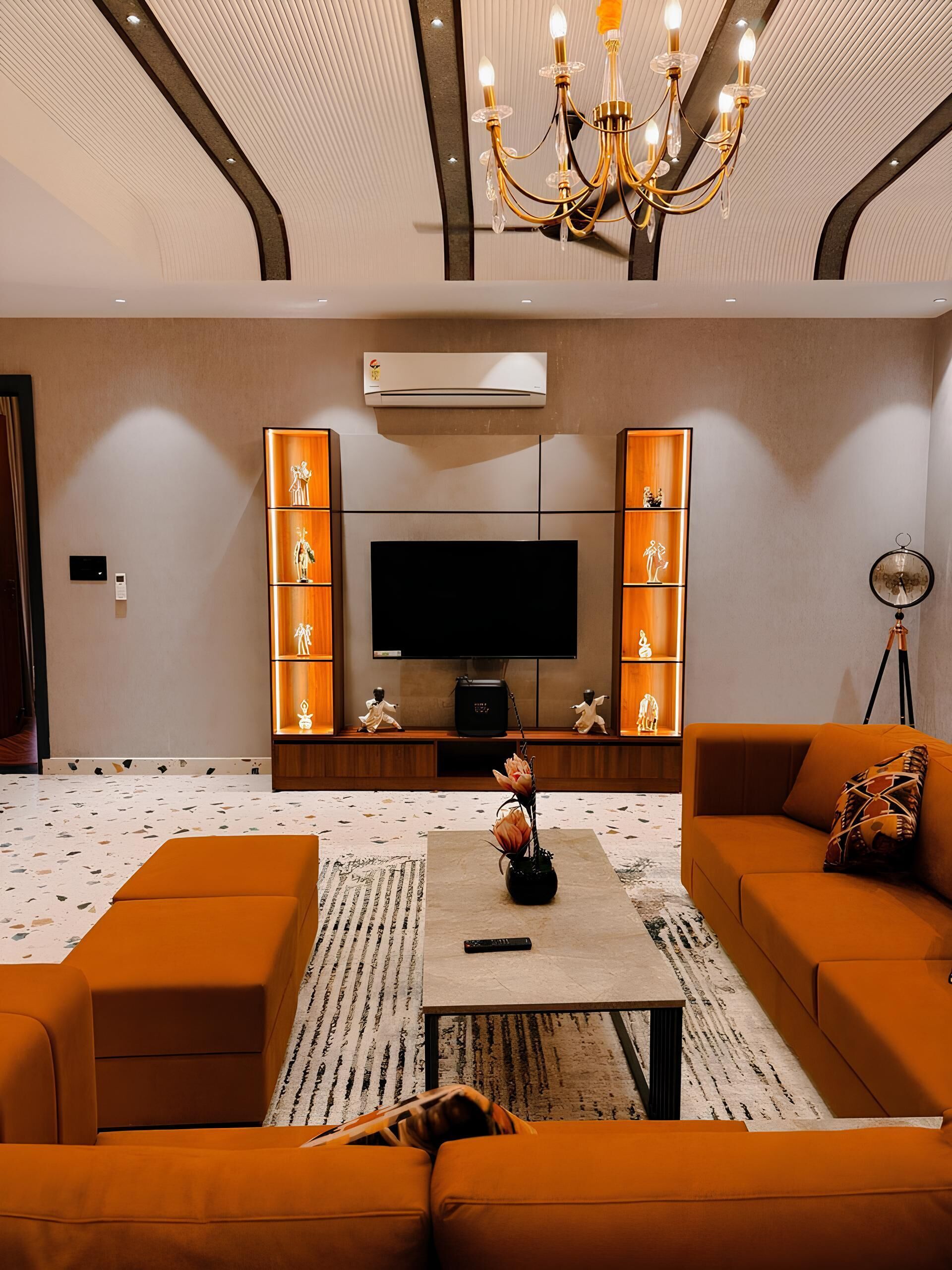 Quarto luxo, vista para o jardim | Área de estar