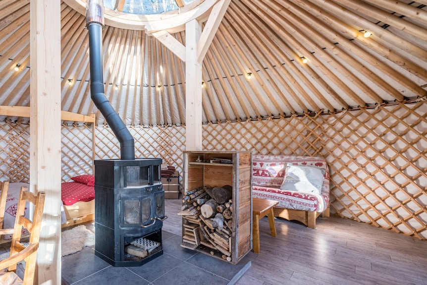 Glamping « La Yourte Des Clapières » : Vue Montagne, Terrasse Et Jardin Privés - Sallanches