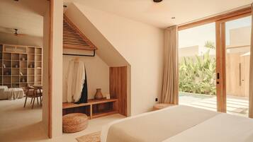 Villa, 3 quartos, vista para a piscina | Roupa de alta qualidade, ferro/tábua de engomar, Wi-fi grátis