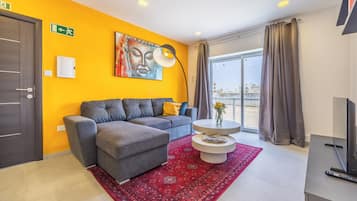 Cobertura, cozinha, vista para a cidade | Área de estar