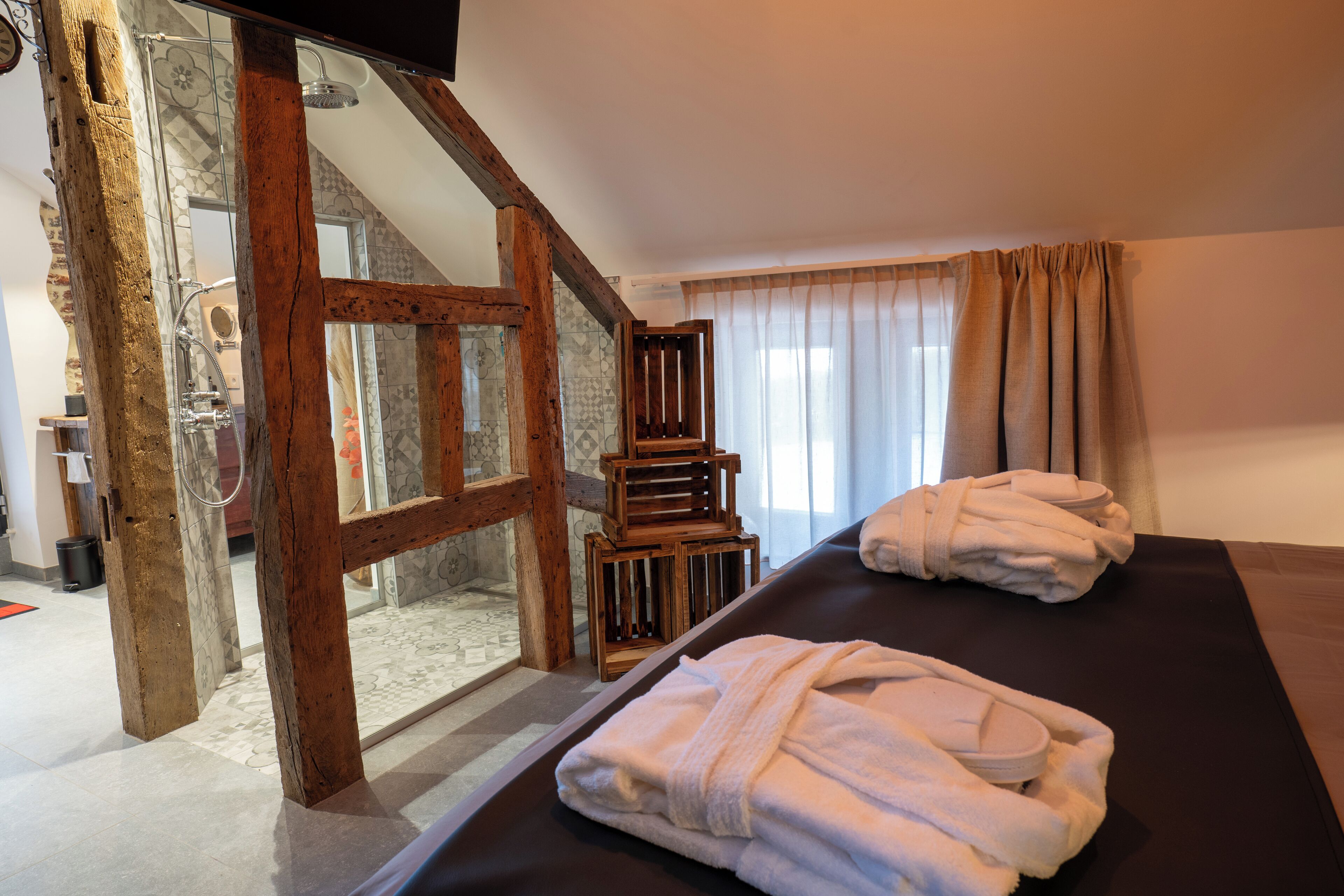 Quarto casal superior, vista para o jardim | Roupas de cama de algodão egípcio, roupas de cama premium