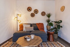 Casa de Férias Clássica, vista para o jardim | Sala de estar