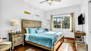 Casa de Campo, várias camas, pátio, vista para o oceano (Edgewater- River Cottage) | 3 quartos, com decoração personalizada, com mobília individualizada
