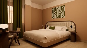 Apartamento Superior, cozinha | Secretária, secretária adequada para computadores portáteis 