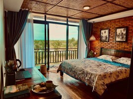 Quarto Duplo Superior, varanda, vista para o jardim | Wi-fi grátis 