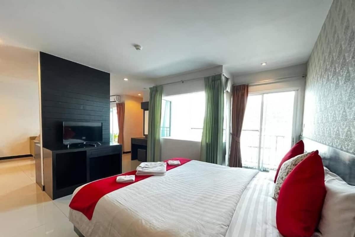 Estúdio Júnior, varanda | Cofre no quarto, Wi-fi grátis, roupa de cama fornecida