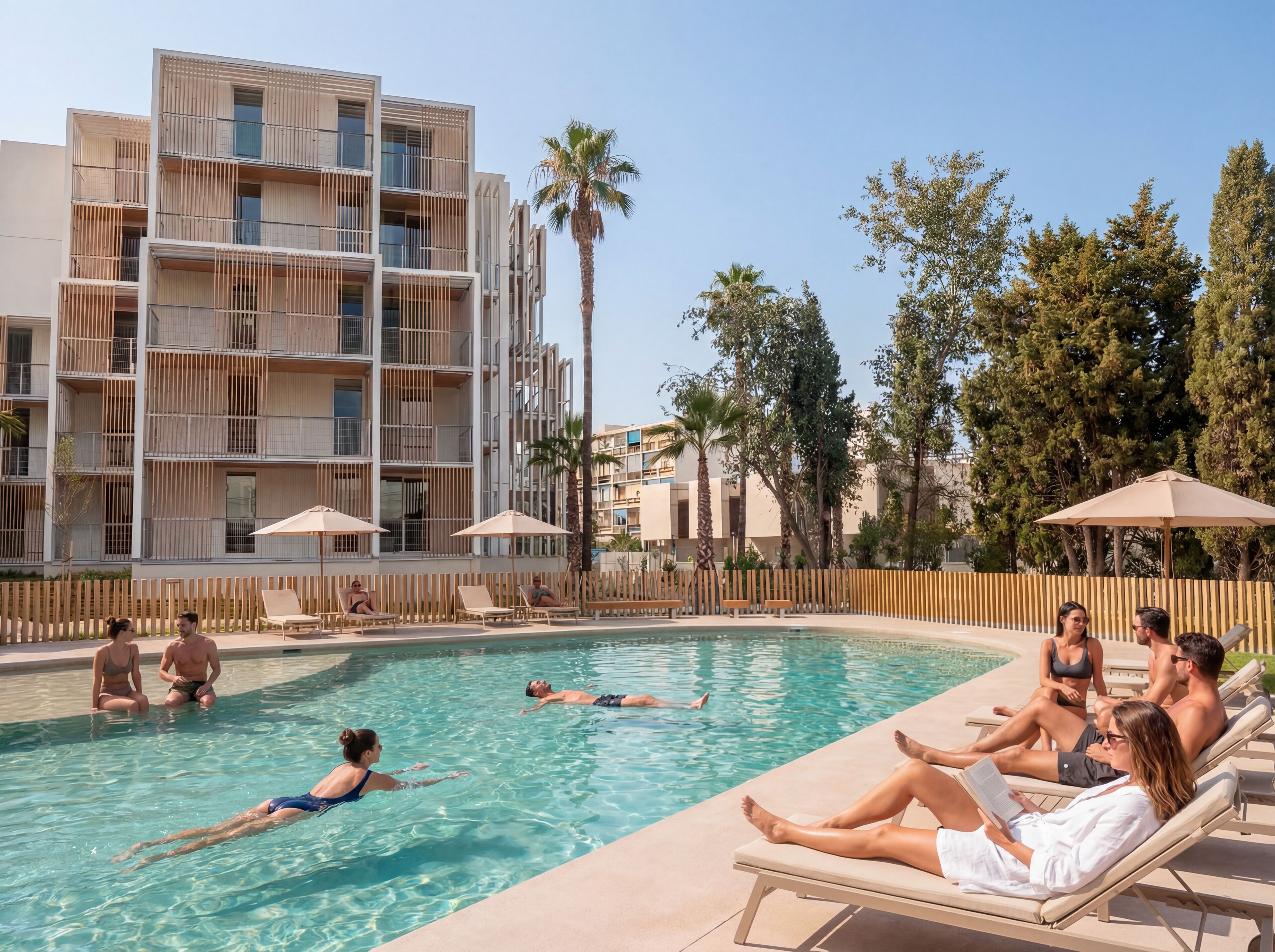 Piscina externa sazonal