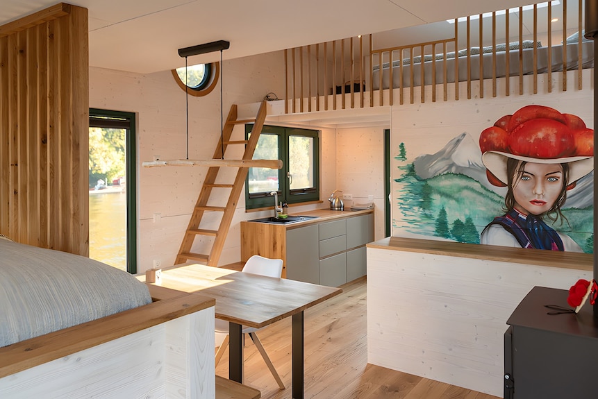 Encantadora Tiny Houseboat Con Terraza En La Azotea Y Chimenea - Hamburgo