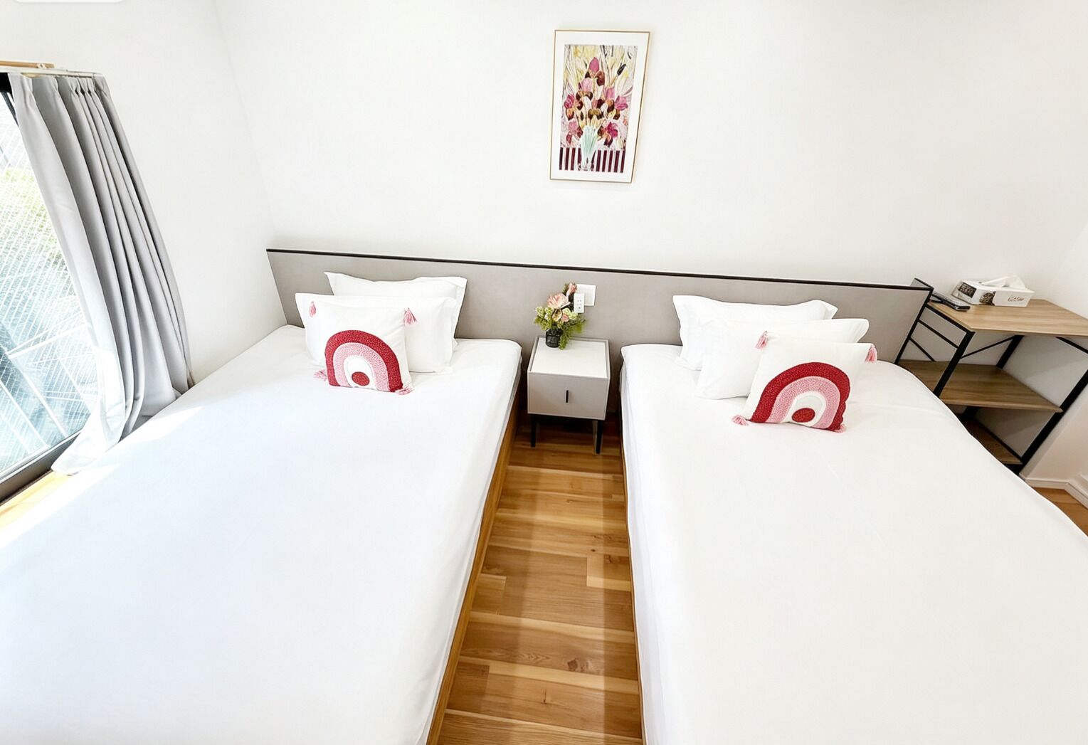 Quarto Twin Comfort | Cortinas/cortinados opacos, Wi-fi grátis, roupa de cama fornecida 
