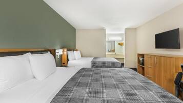 Quarto casal | Escrivaninha, espaço de trabalho para notebook, Wi-Fi de cortesia