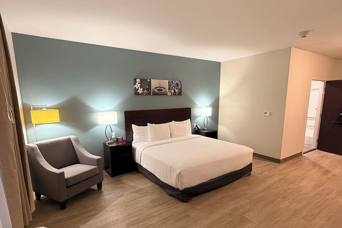 Quarto, 1 cama king-size, acessível, não fumadores | Com mobília individualizada, secretária