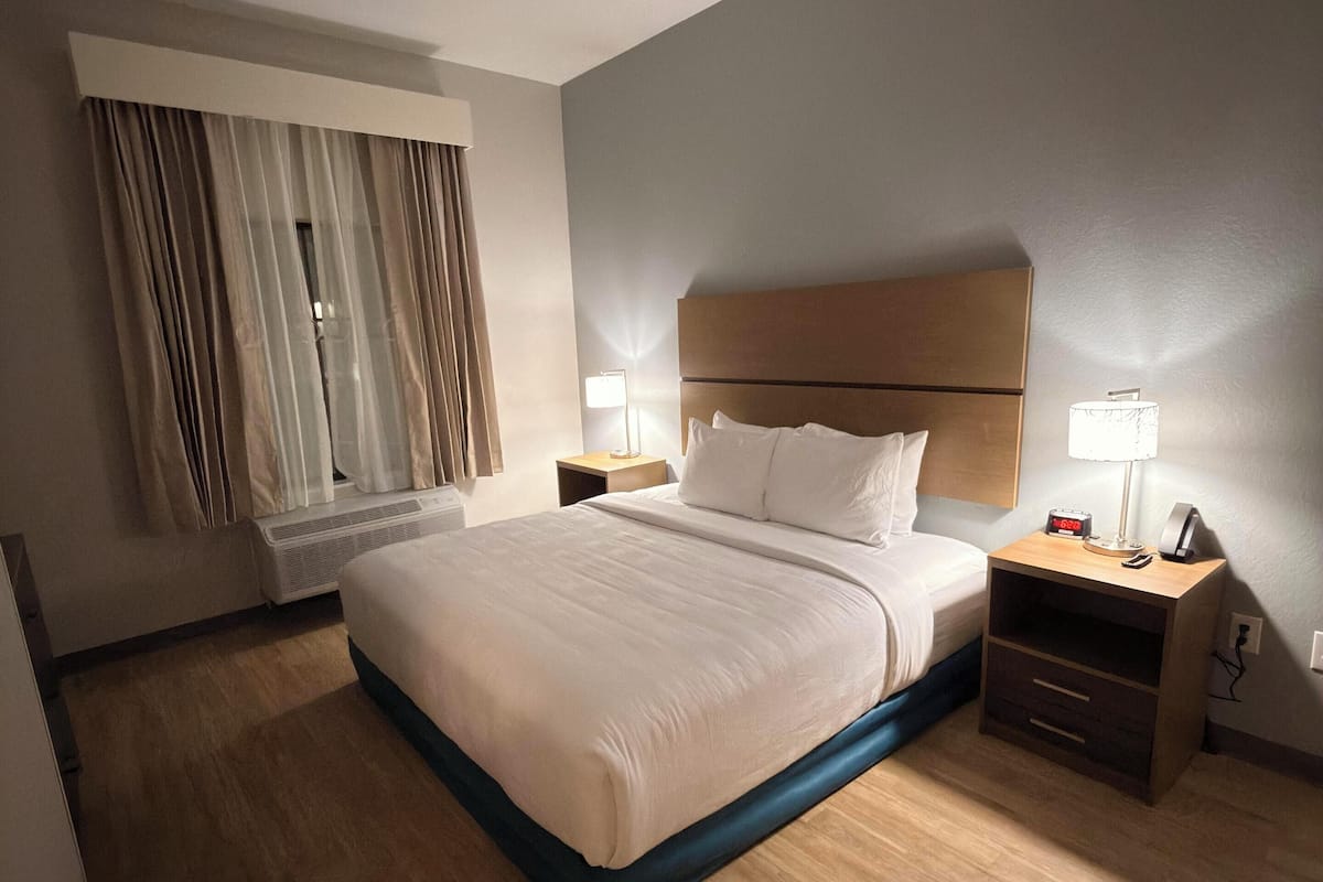 Quarto, 1 cama king-size, acessível, não fumadores (Efficiency) | Com mobília individualizada, secretária