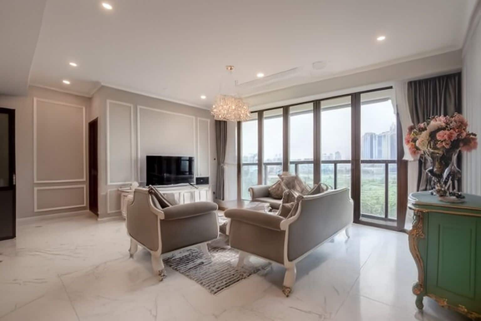 Apartamento Básico, 3 quartos, varanda, Vista para a cidade | Minibar, com decoração personalizada, com mobília individualizada 