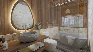 Quarto casal clássico, vista para a montanha | Banheiro