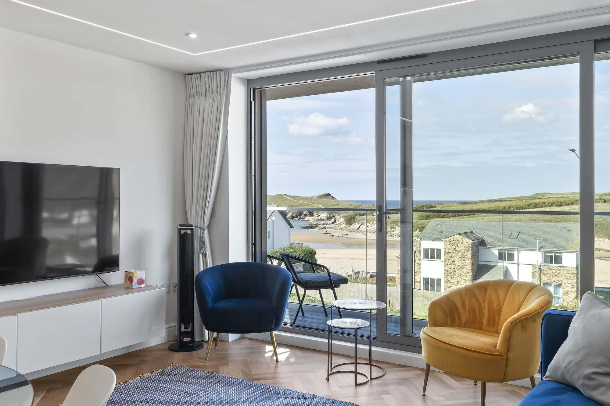 Apartment, Balcony W/ Expansive Sea Views, Parking - Newquay