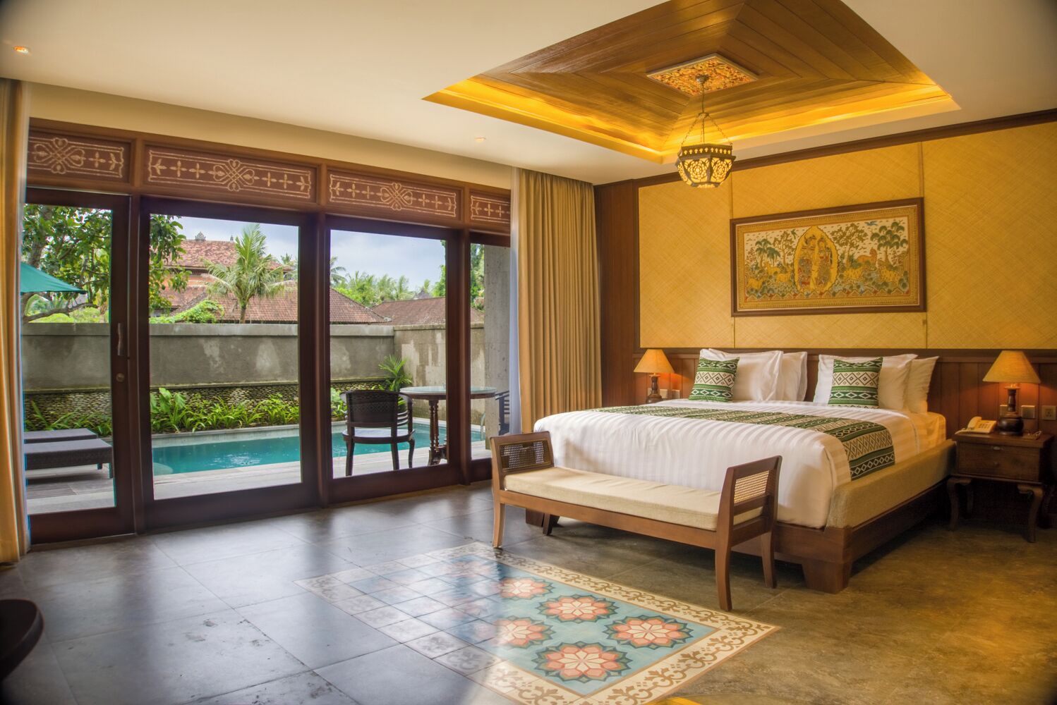 Villa Deluxe, 4 quartos, piscina privativa | Secretária, secretária adequada para computadores portáteis 