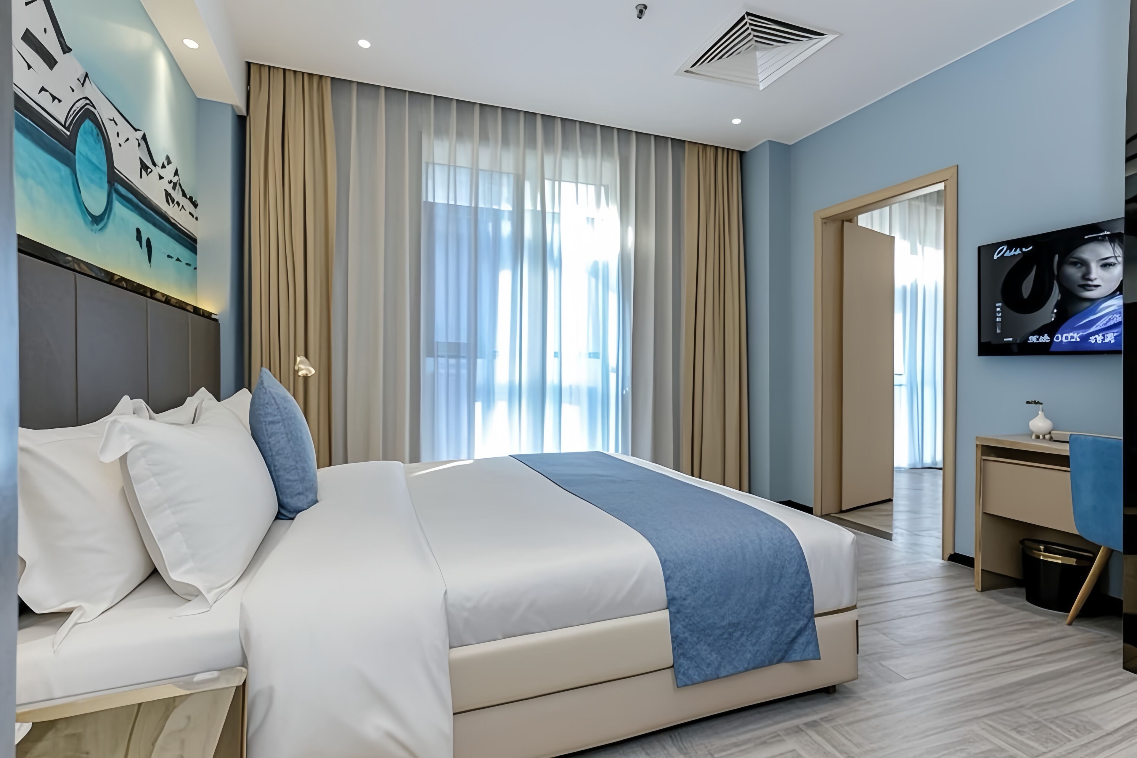 Suite Superior, Vista para a cidade | Lençóis de algodão egípcio, roupa de alta qualidade, edredões de penas 