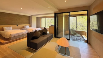 Quarto Familiar, não fumadores, junto à montanha (GrandHotSpringSuite,Semi-Open-AirBath) | Wi-fi grátis