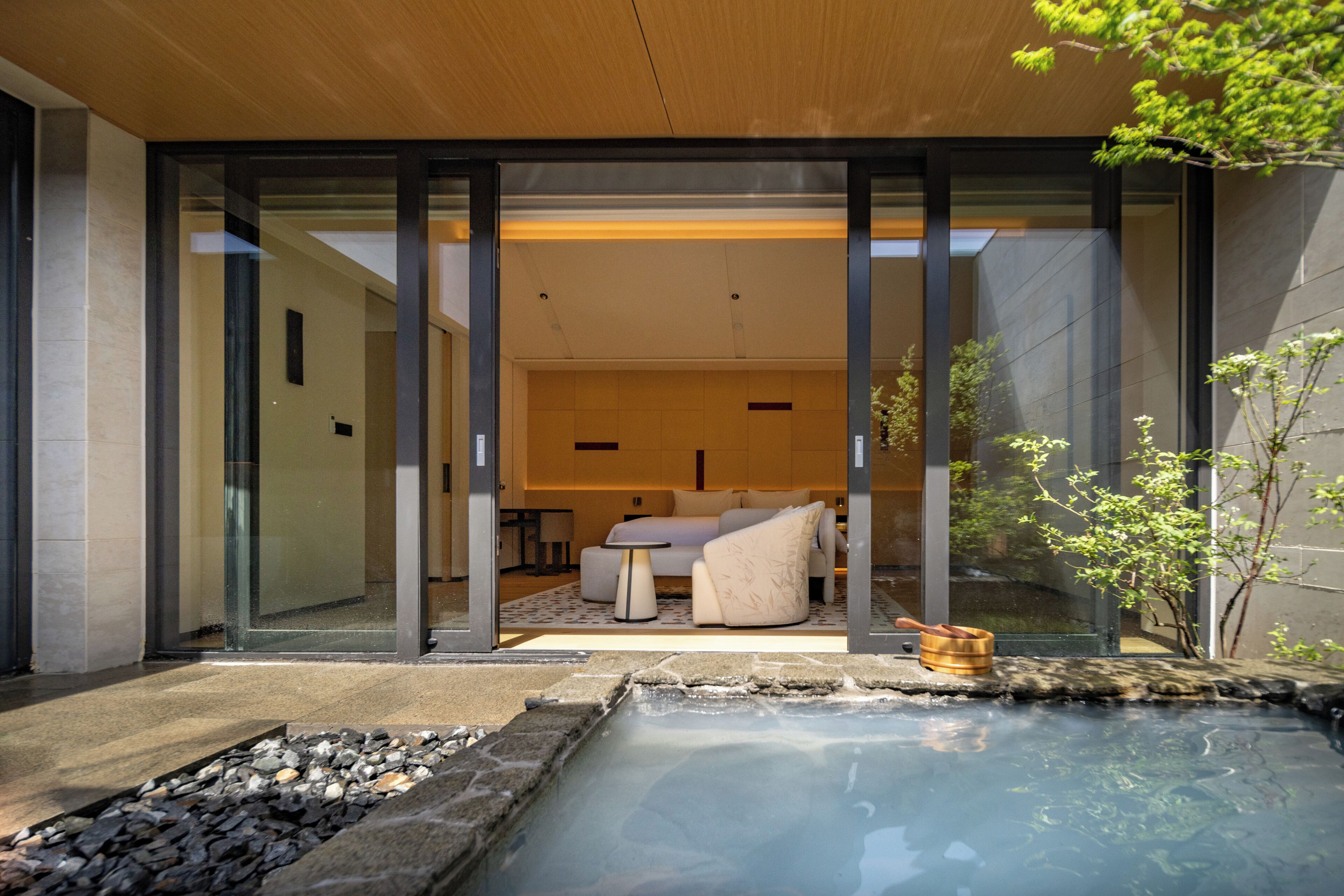 Quarto Duplo em estilo japonês, 1 cama Queen, não aceita animais de estimação, vista para o pátio | Wi-Fi de cortesia