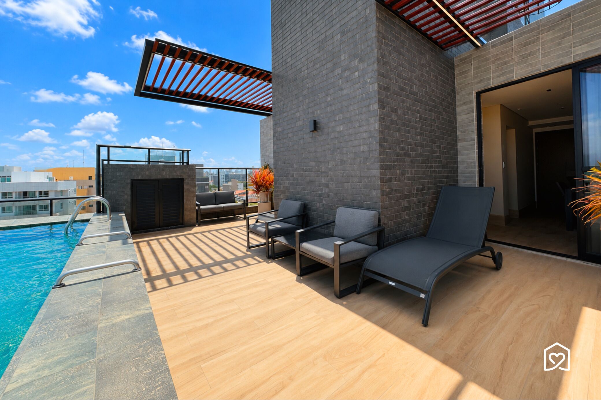 Terraço no piso superior