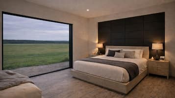 Quarto Deluxe, vista para o vale | Cofre no quarto, secretária adequada para computadores portáteis