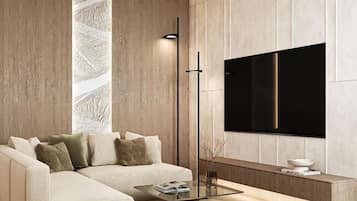 Suite Superior, varanda, vista para o rio | Sala de estar