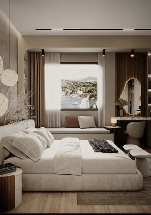 Quarto casal luxo, vista para o rio | Wi-Fi de cortesia