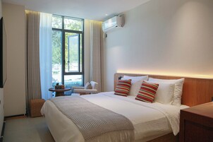 Quarto Duplo Standard, vista para o pátio | Cortinas/cortinados opacos, quartos insonorizados 