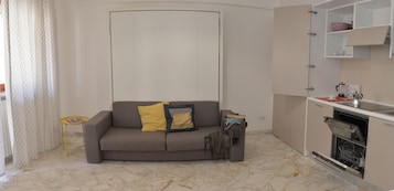 Estúdio, vista para o mar | Área de estar