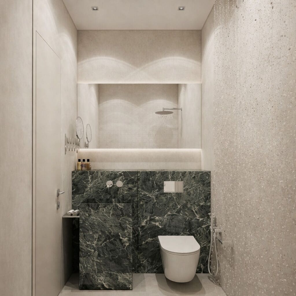 Quarto Duplo Comfort, Vista para a cidade | Casa de banho | Um secador de cabelo, chinelos, toalhas fornecidas, sabão 