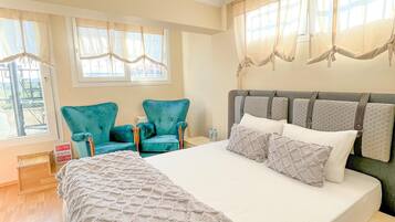 Quarto, vista para o jardim | Cofre no quarto, secretária, Wi-fi grátis, roupa de cama fornecida