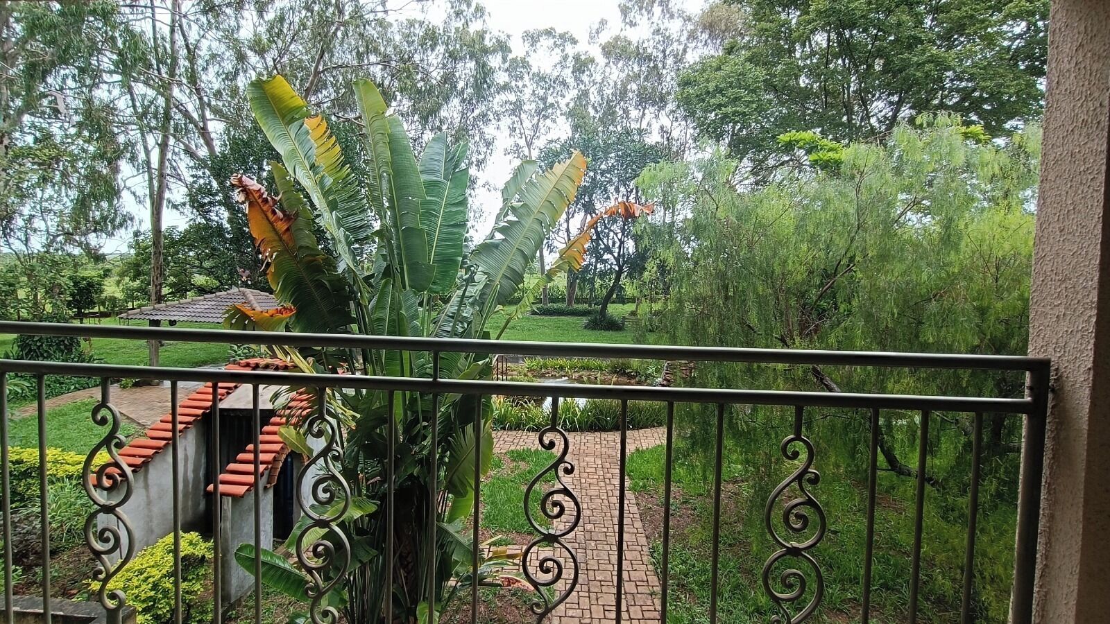 Quarto Quádruplo, varanda, vista para o lago | Terrenos do alojamento