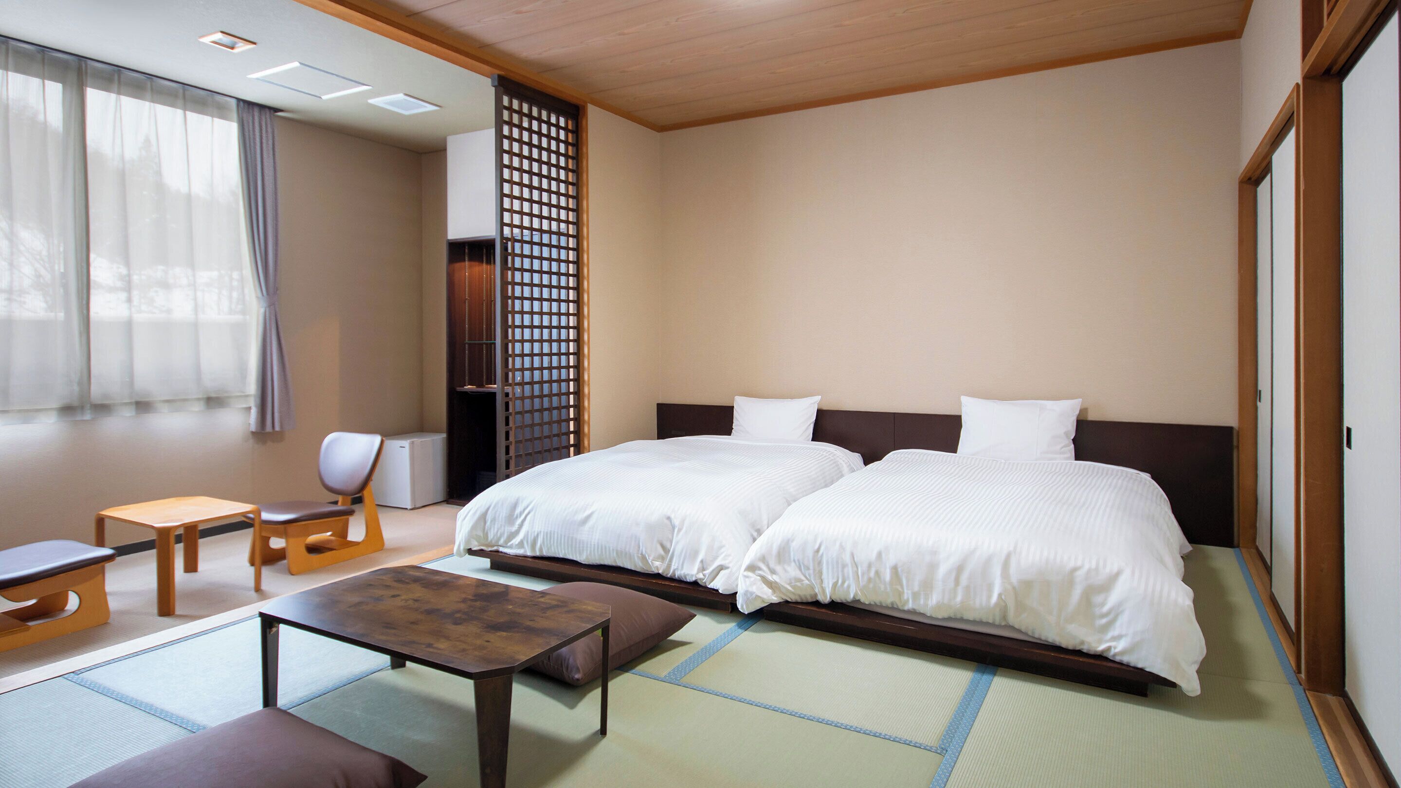 Quarto Twin Standard, não fumadores (Japanese Style, Indoor Bath) | Wi-fi grátis, roupa de cama fornecida 