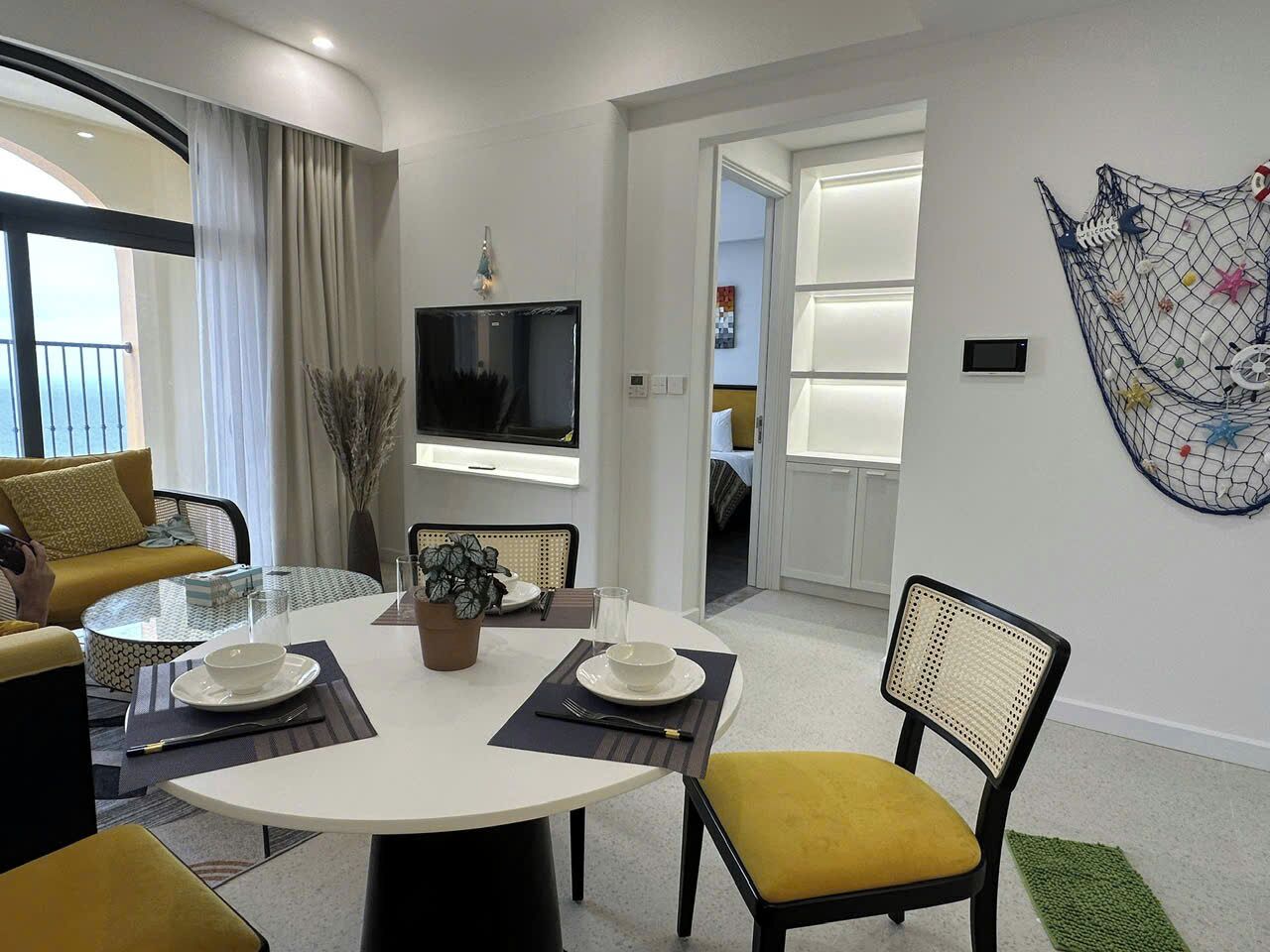 Apartamento Panorâmico, 1 quarto, vista para o oceano | Roupa de alta qualidade, camas de colchão viscoelástico 