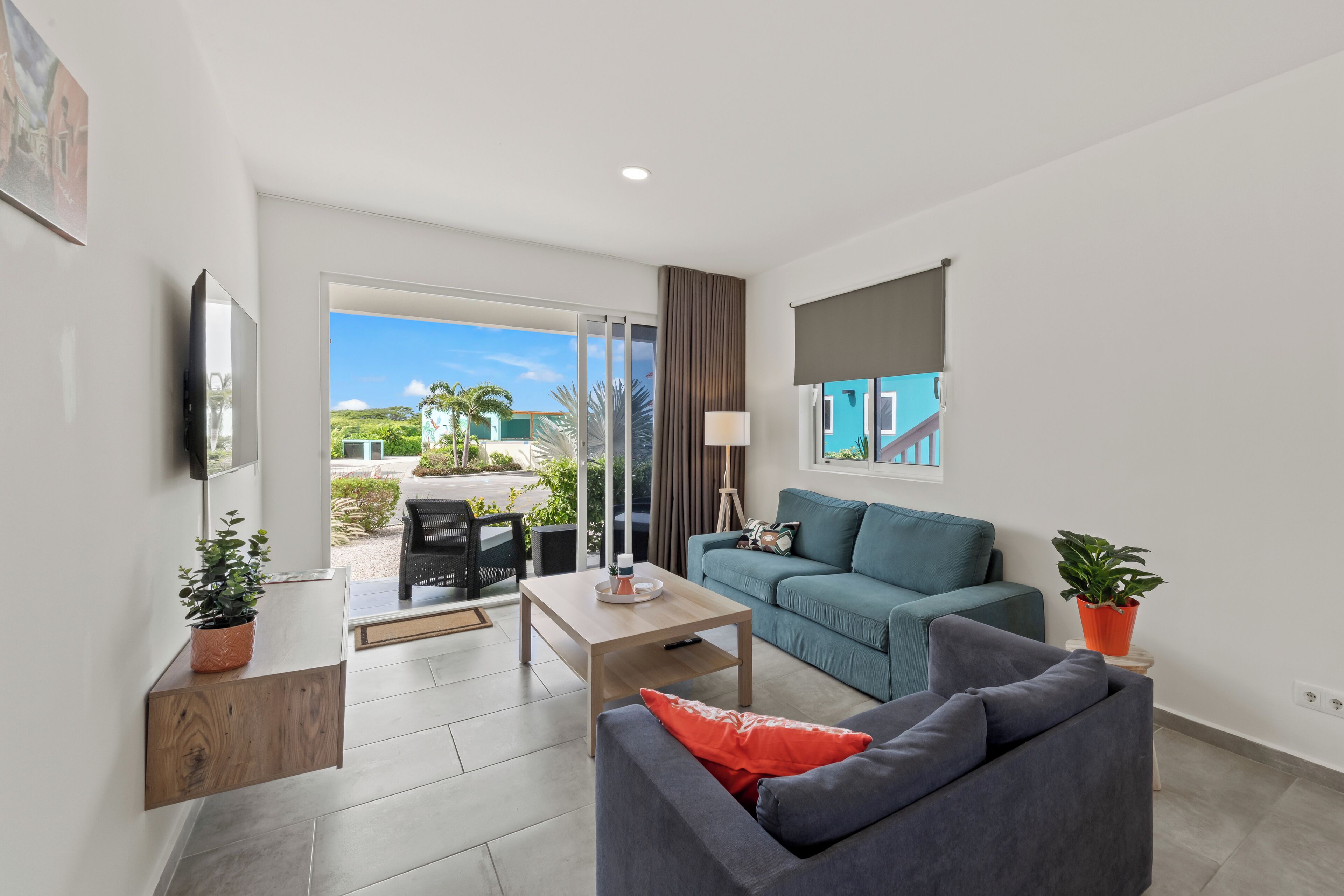 Apartamento, varanda, vista para o parque | Sala de estar