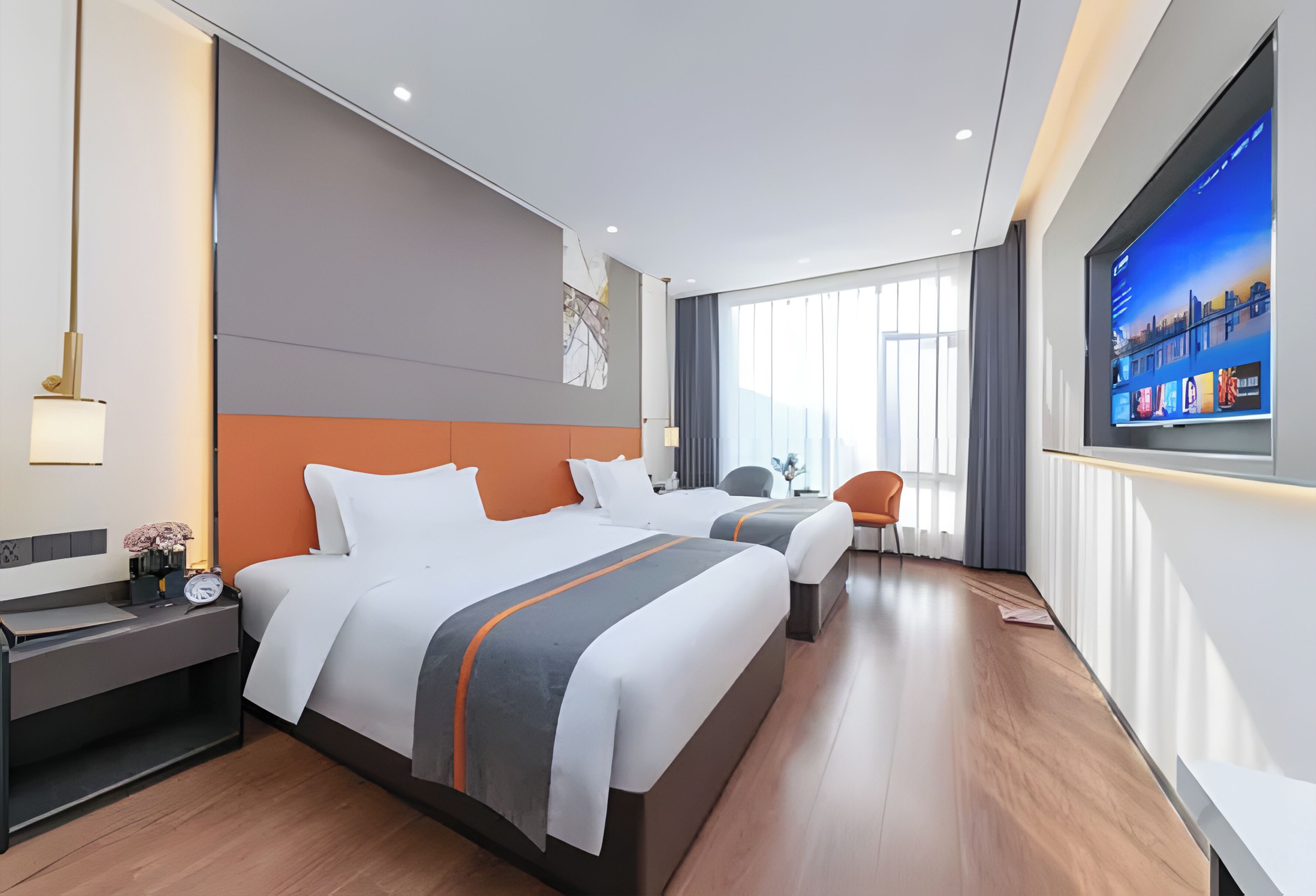 Quarto Twin Superior, 2 camas de casal, não fumadores | Roupa de alta qualidade, edredões de penas, camas de colchão pillowtop 