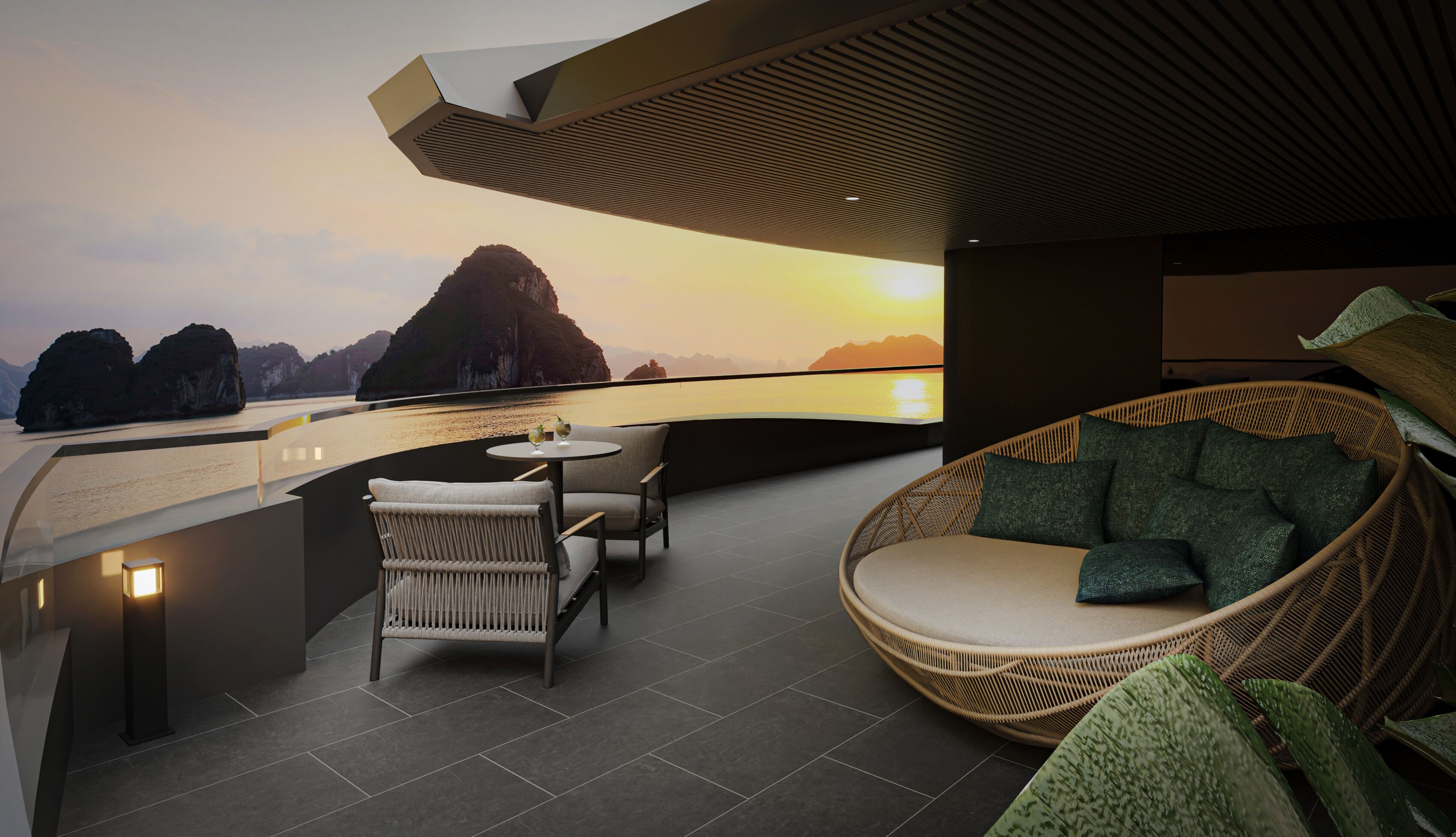 Quarto Duplo Lua de Mel, terraço (VIP, Extra-large Double Bed) | Terraço/pátio interior