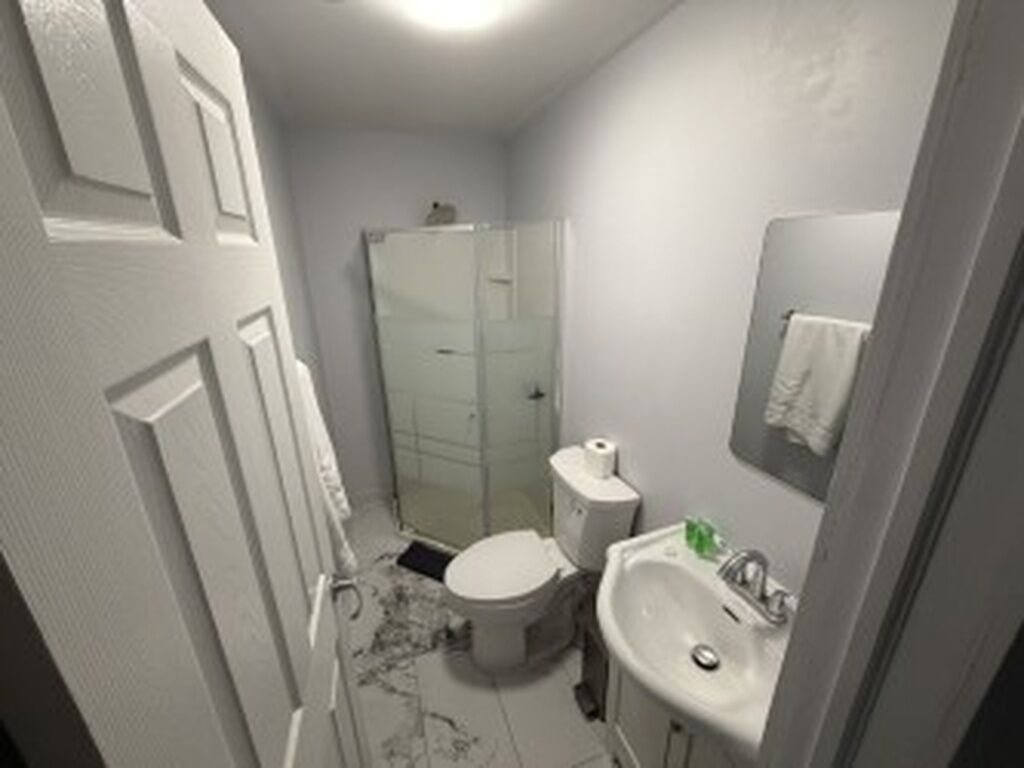 Suite-Estúdio Deluxe, 2 camas de casal, cozinha | Casa de banho | Um polibã, um secador de cabelo, toalhas fornecidas, sabão 