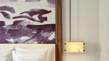 Quarto luxo, 1 cama King, vista para a cidade | Lençóis italianos Frette, roupas de cama premium, frigobar