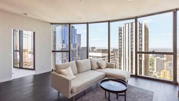 Apartamento de Luxo, Vista para a cidade | Sala de estar