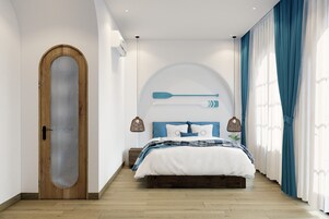 Quarto casal ou duplo básico, vista para o jardim | Wi-Fi de cortesia