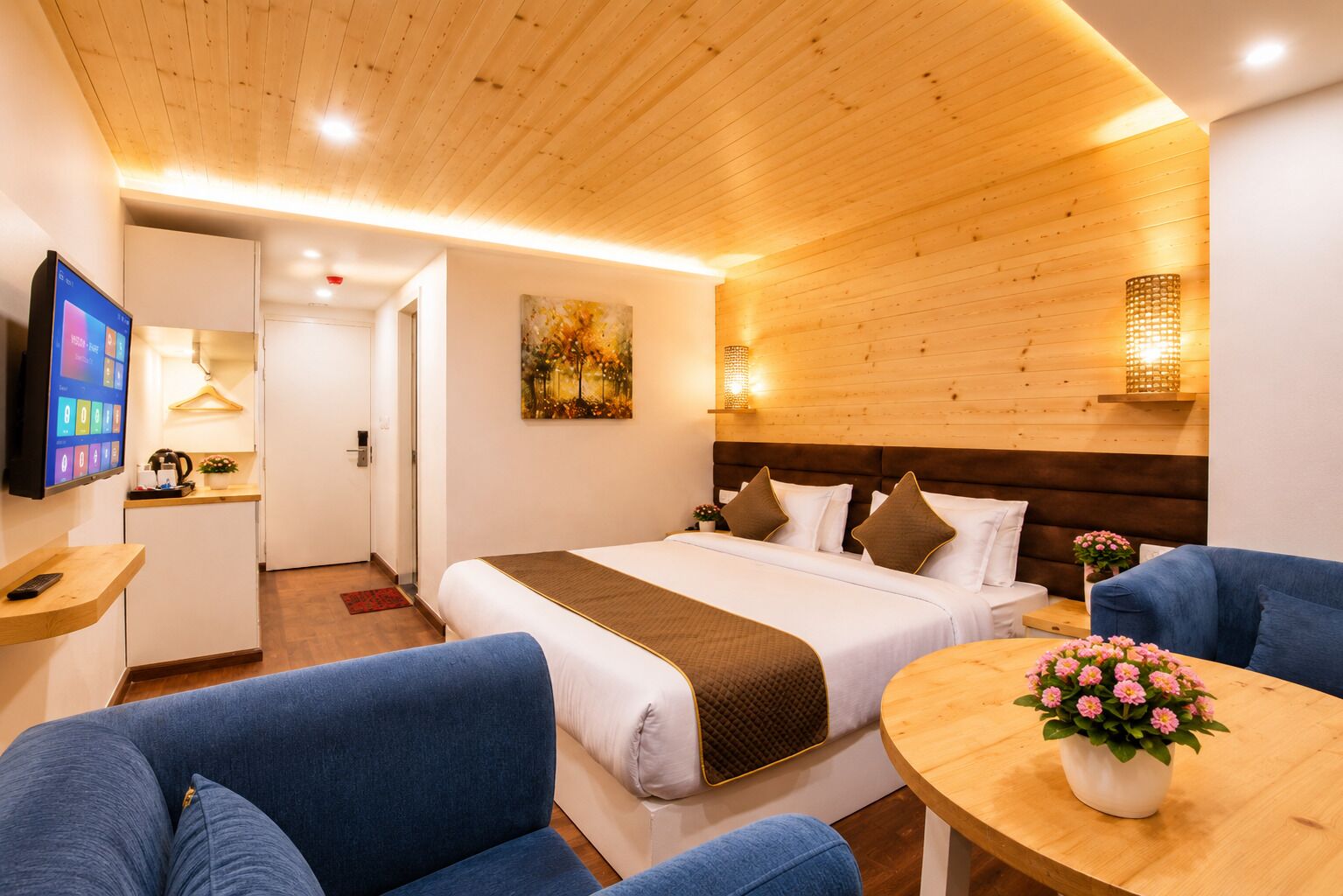 Quarto luxo, vista para a cidade | Roupas de cama de algodão egípcio, roupas de cama premium