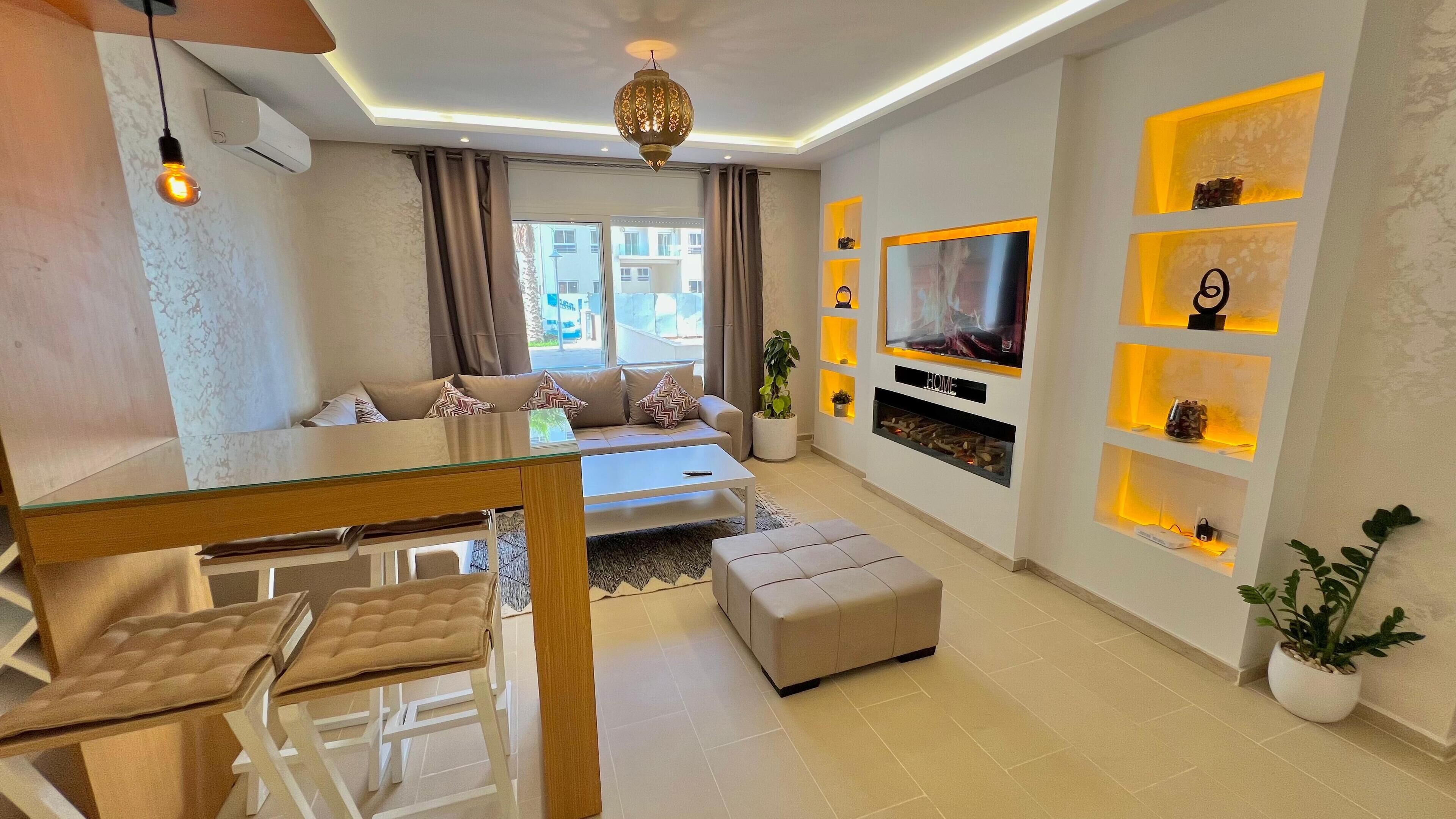 Premium 3-bedroom App, Close To The Sea And Mall - Rabat