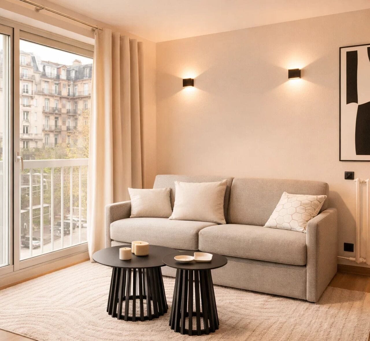 Apartamento, Vista para a cidade | Sala de estar