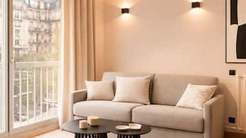 Apartamento, Vista para a cidade | Sala de estar