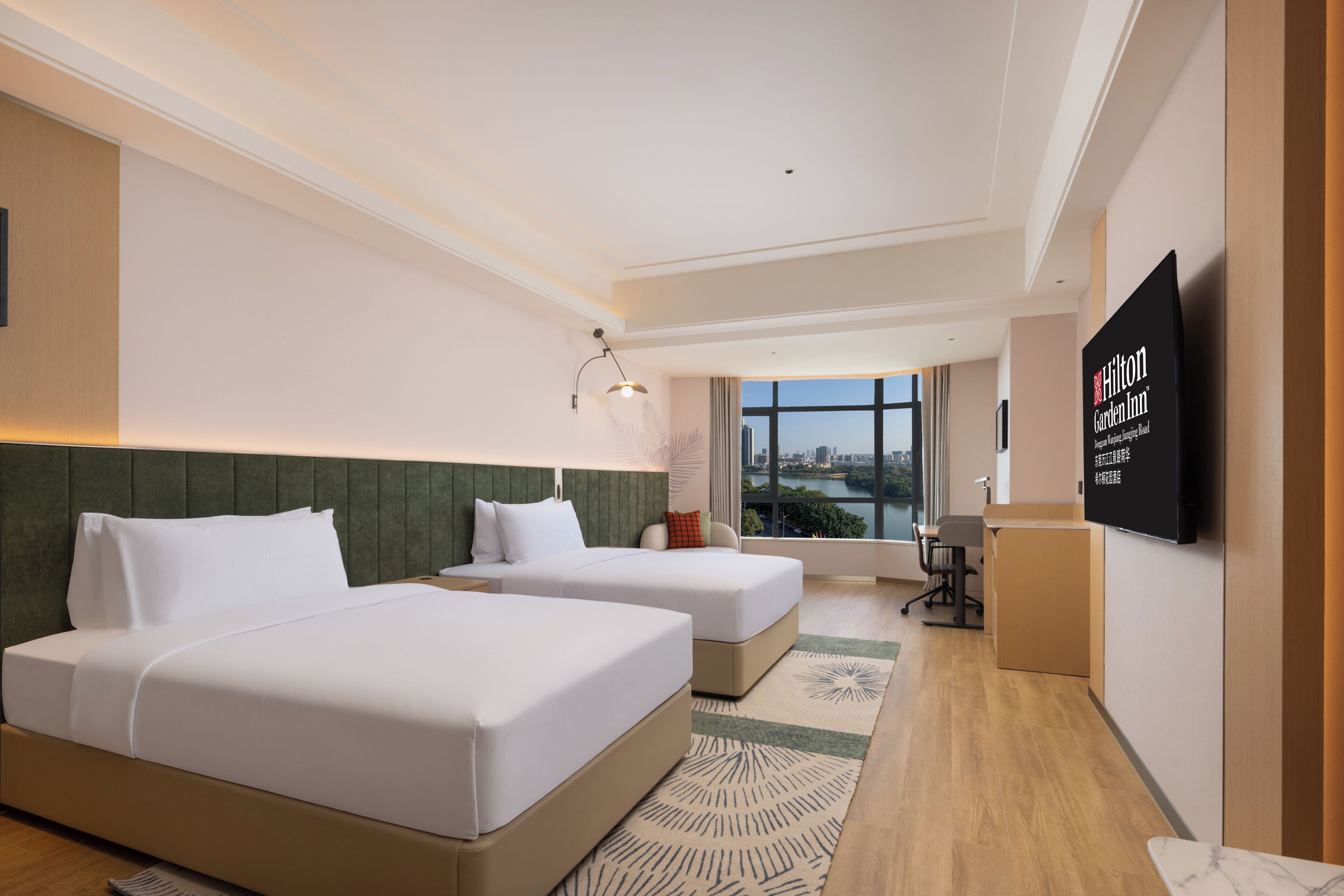 Quarto luxo, 2 camas de solteiro, vista para o rio | Wi-Fi de cortesia